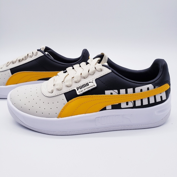Puma | Shoes | Puma California Logo Brown Yellow Sneaker | Poshmark